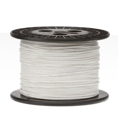 18 AWG Gauge Stranded Hook Up Wire White 1000 ft 0.0403" UL1015 600 ...