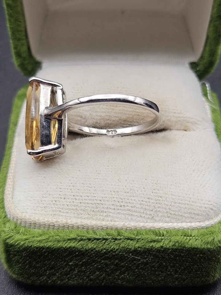 Djoy Citrine Cocktail Sterling Silver .925 Ring Size 8 | eBay