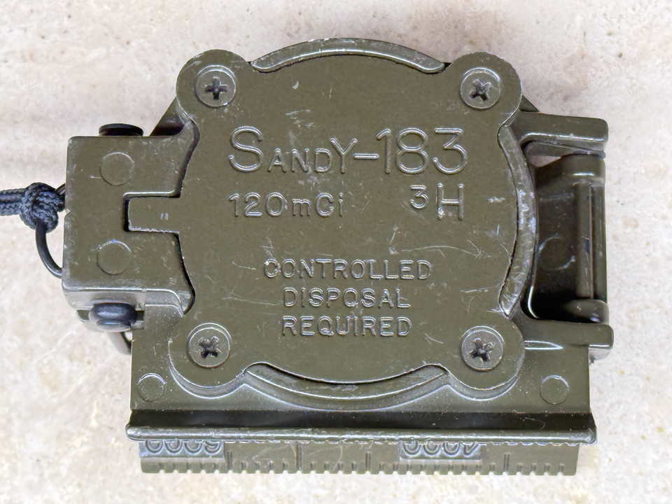 1984 Sandy-183 U.S. Military Magnetic Compass 3H NSN 6605-01-196-6971 ...