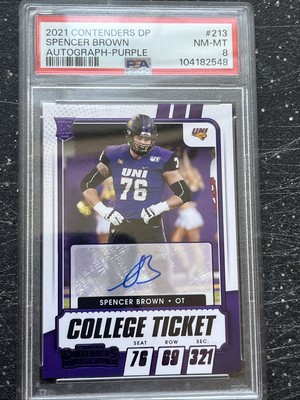 2021 Panini Contenders Draft Picks - Autographs Spencer Brown #213 (AU ...