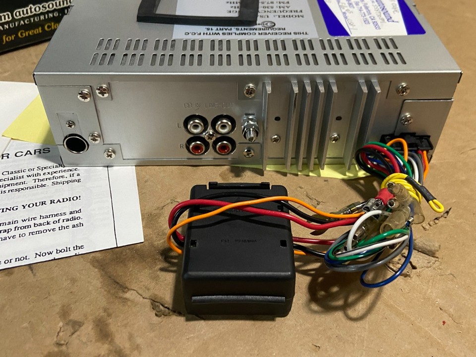 Custom AutoSound USA-1 AM/FM Cassette Car Radio w/ Aux Inputs 1970 ...