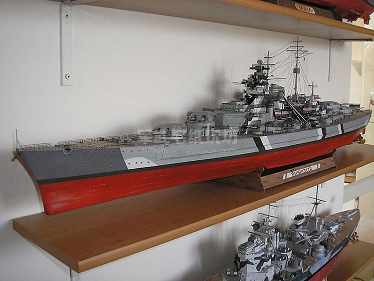 1:200 Scale Nazi German Battleship Bismarck DIY Handcraft Paper Model ...