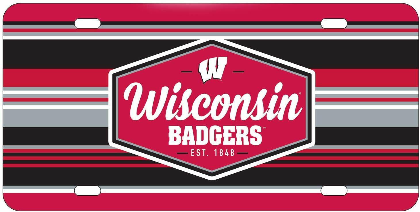 Wisconsin Badgers License Plate Heavy Duty Acrylic Brand New In Package ...