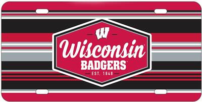 Wisconsin Badgers License Plate Heavy Duty Acrylic Brand New In Package ...