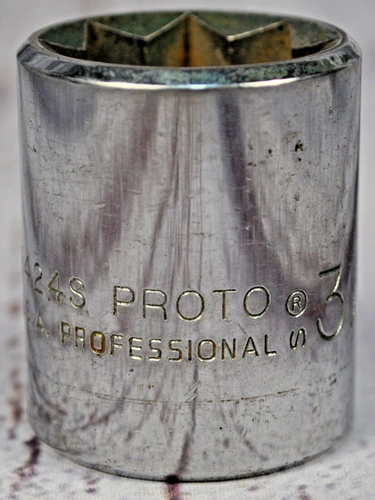 PROTO 5424-S, 1/2 drive 8 point socket, size 3/4in Tractor Lineman Made ...