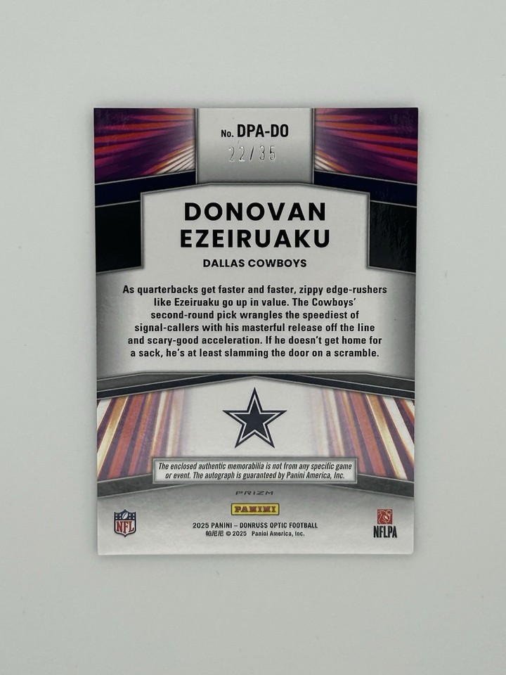 2025 Optic Dynamic Donovan Ezeiruaku Patch Auto DPA-DO 32/35 | eBay