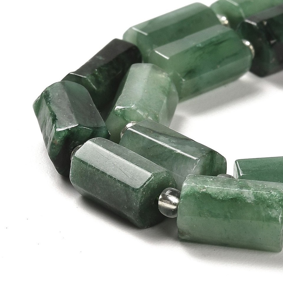 Natural Brazil Emerald Faceted Polished Beads Columns, Raw Emerald ...
