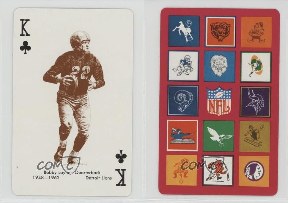 1963 Stancraft Playing Cards Red Back Bobby Layne #KC HOF 0q3 | eBay