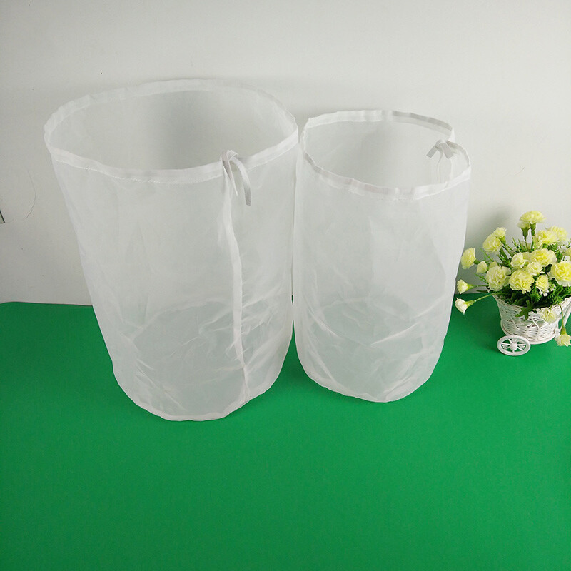Straining Bag Reusable 200 Micron Filter Nylon Mesh Drawstring for Home ...