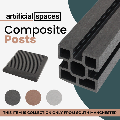 2.4m Composite Fencing Posts | 100mm x 100mm Woodgrain | Channel For ...