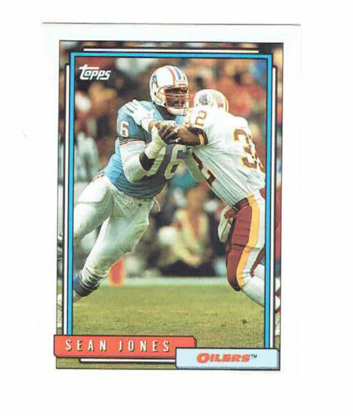 Sean Jones Houston Oilers DE #599 Topps 1992 Football Card | eBay