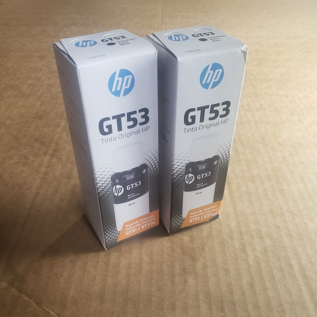 2 PACK! HP GT53 BLACK INK BOTTLE 90 ML REPLACES GT51 and GT51XL | eBay