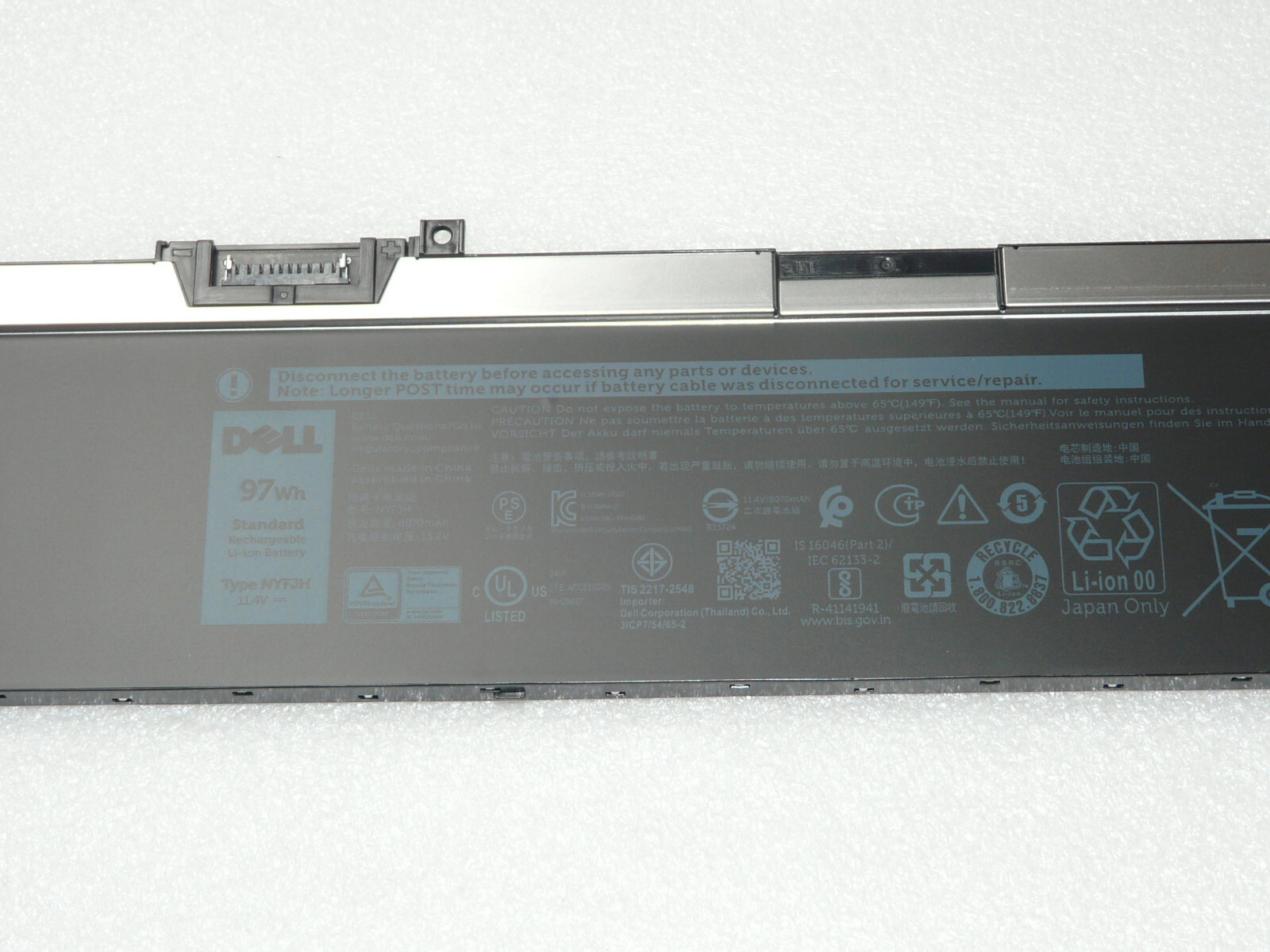 NEW GENUINE DELL PRECISSION 7530 7540 7730 7740 97Wh BATTERY NYFJH ...