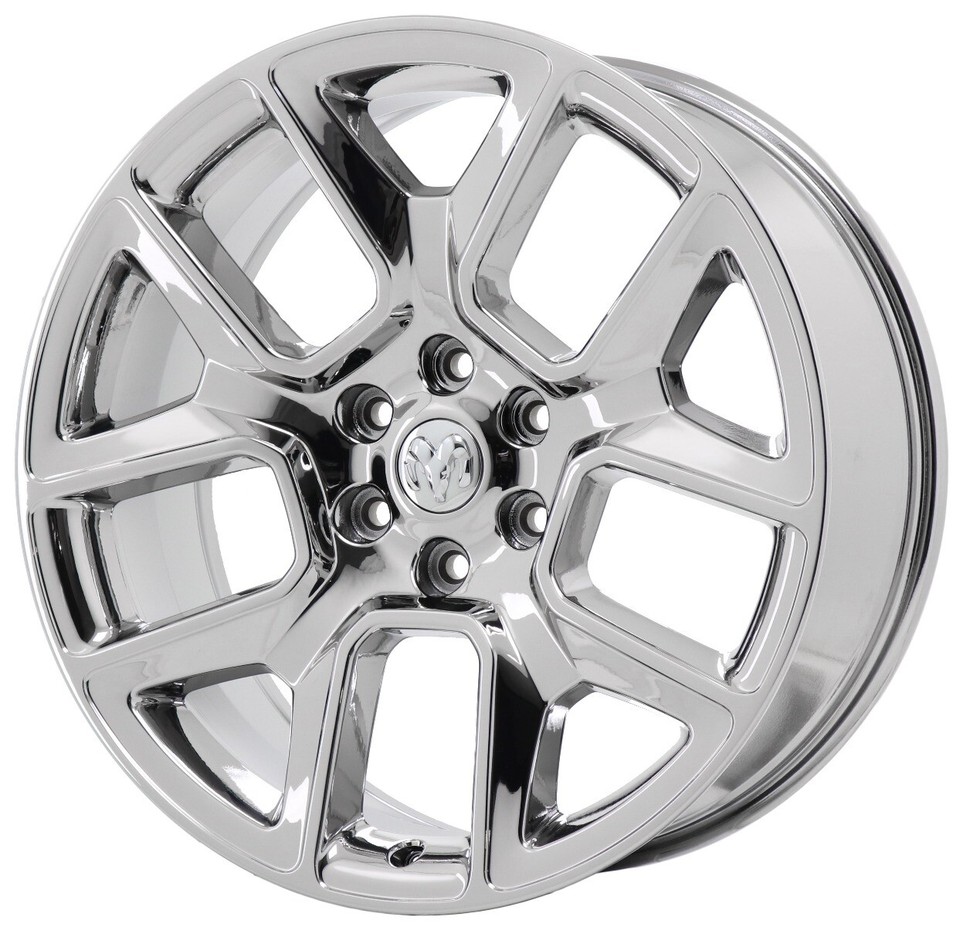 22" DODGE RAM 1500 PVD BRIGHT CHROME WHEELS-C RIMS FACTORY OEM 2684 ...