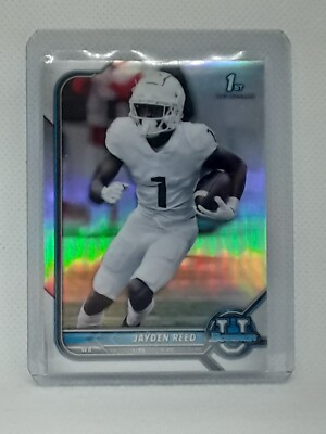 Jayden Reed 2021-22 Bowman University Football - 1st Chrome #57 ...