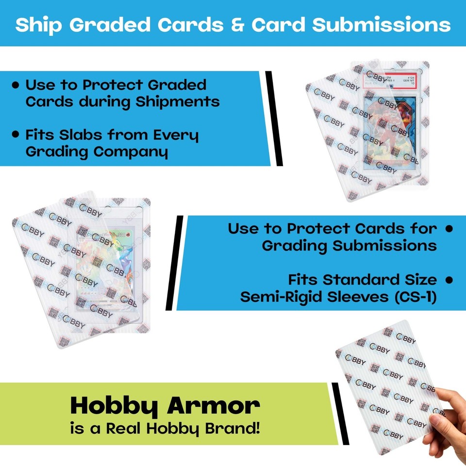 Hobby Armor Sample Pack - Plastic Graded Card Shipping Supplies - 4x6 ...