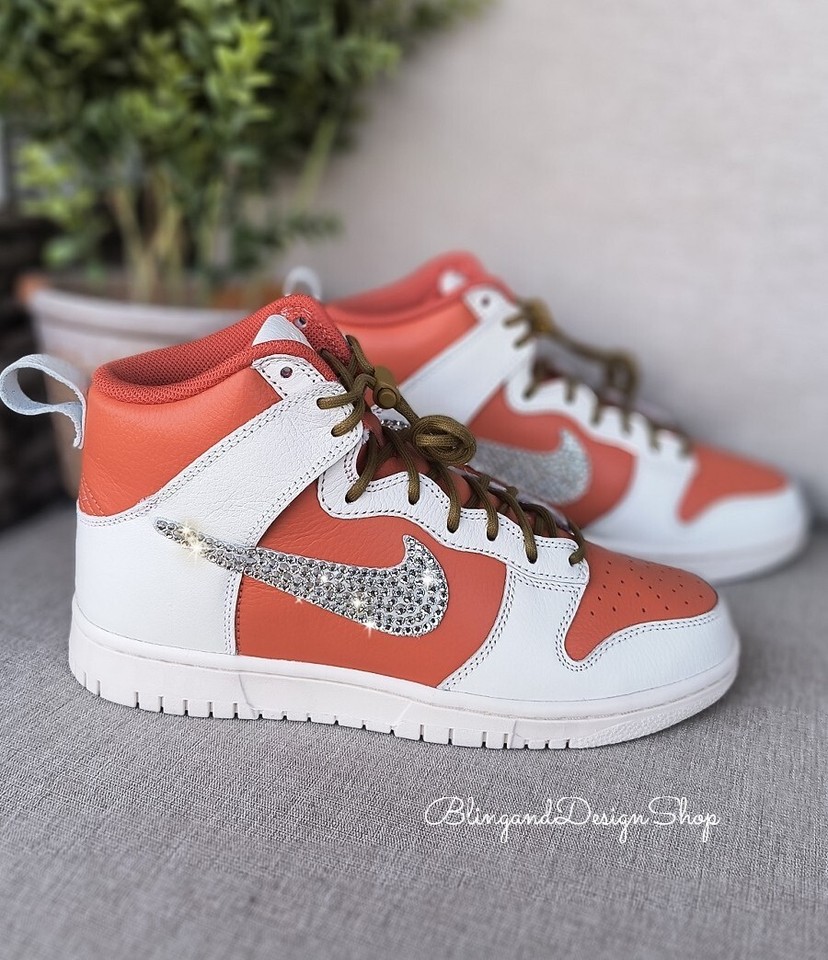 Bling Nike Dunk High By You Custom Sneakers made with Swarovski ...