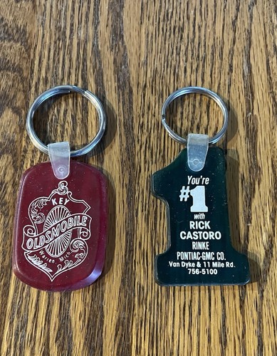 Vintage Key Rings Key Oldsmobile Warren & Rinke Pontiac Center Line Mi ...