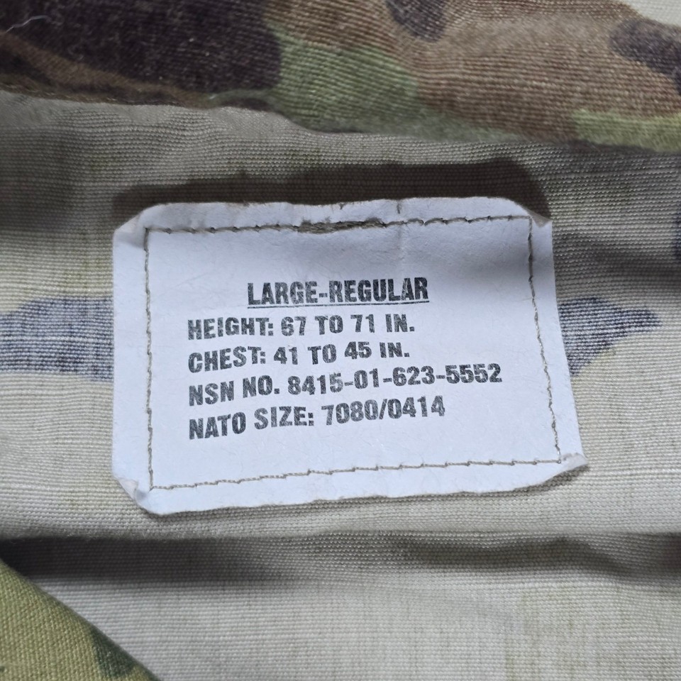 US Army OCP Multicam Combat Uniform Coat Large Regular Pine Belt | eBay UK