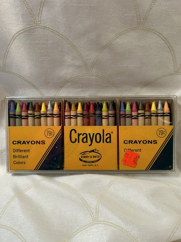 Vtg Binney & Smith Crayola Crayons 48 Count Clear Case UNUSED | eBay
