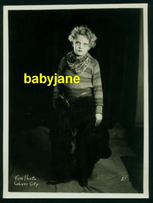 LEON JANNEY VINTAGE 7X9 PHOTO CHILD STAR 1920's BY FAN PHOTO DOUBLE ...
