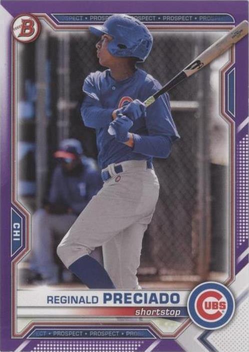 2021 Bowman Draft - Reginald Preciado #BD-199 Purple /250 (RC) for sale ...