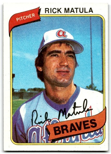 1980 Topps Rick Matula Rookie Atlanta Braves #596 | eBay
