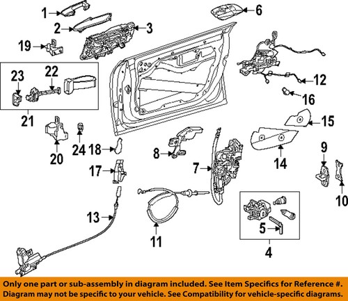 MERCEDES OEM 2022 S500,S580 Front Door Lock Hardware-Handle Base ...