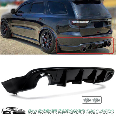 FOR 2011-2024 DODGE DURANGO R/T SRT SHARK FIN GLOSSY BLACK REAR BUMPER ...