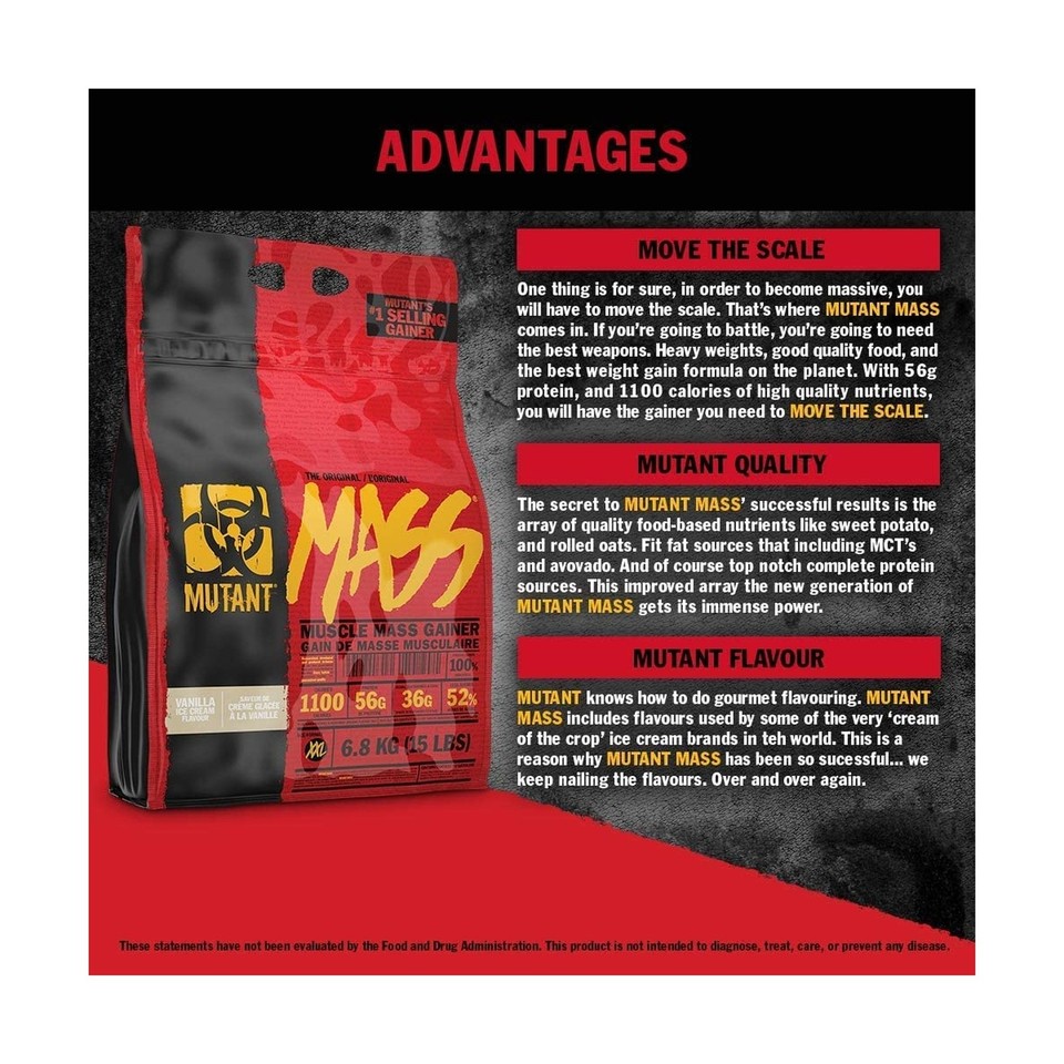 Mutant Mass Weight Gainer Protein Powder – Build Muscle Size and ...