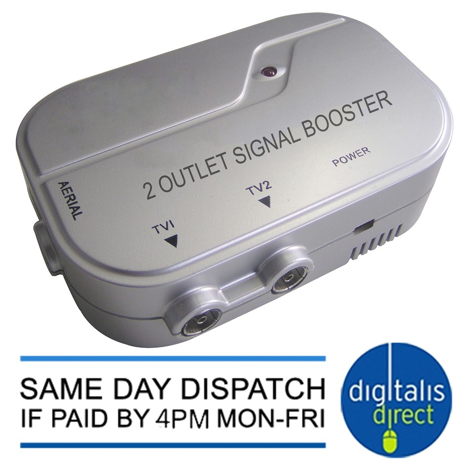 2 Way TV Booster Signal Distribution Amplifier with 4G Filter by ...