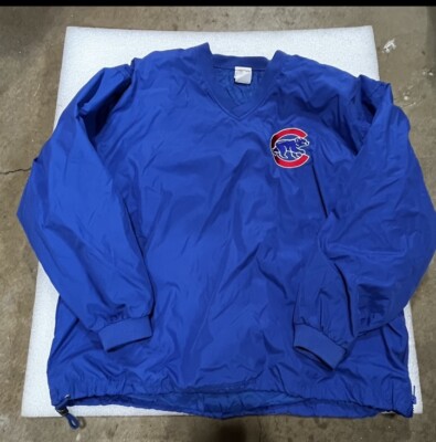Chicago Cubs Rawlings Windbreaker Pullover Jacket Size XL Blue | eBay