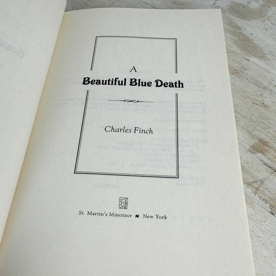 A Beautiful Blue Death Book By Charles Finch Agatha Award Nominee | eBay