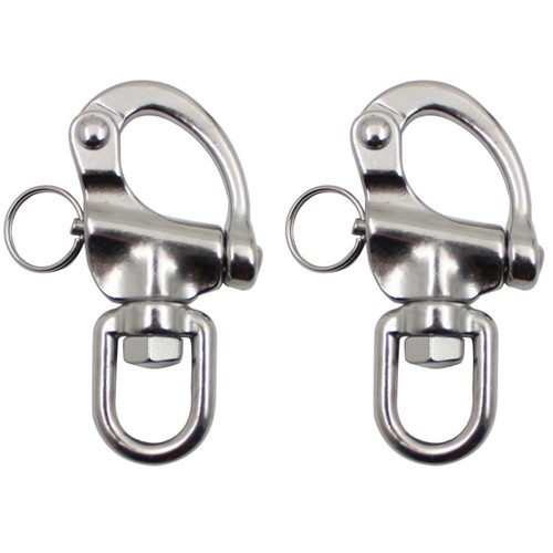 2pcs 316 Stainless Steel Quick Release Snap Hook for Boat For Marine ...