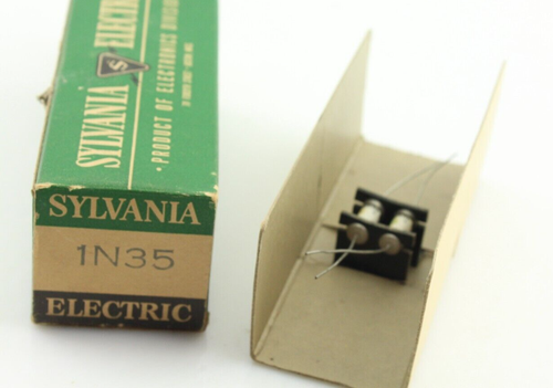 1N35 NOS Qty 2 Matched Integrally Mounted SYLVANIA Crystal Diodes ...