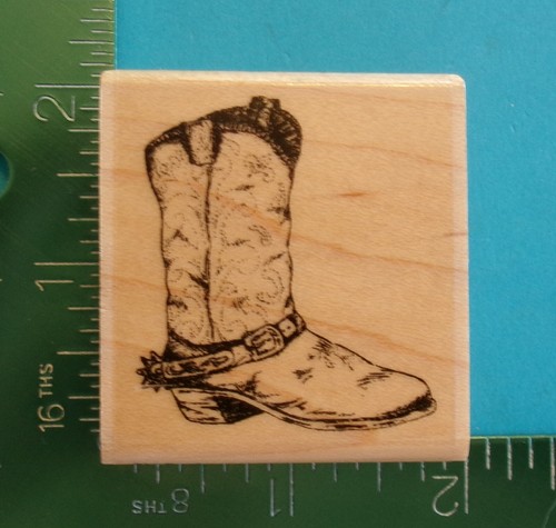 Stampabilities OLD COWBOY BOOT Rubber Stamp D1025 | eBay
