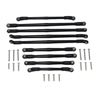 GPM Aluminum Adjustable Tie Rods - Black : Axial 1/10 SCX10 III JT ...