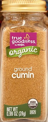 TRUE GOODNESS USDA Organic Ground CUMIN Spice - 0.99 oz Jar | eBay
