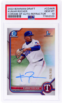 2022 Bowman Draft Kumar Rocker Chrome Auto Refractor #CDAKR /499 PSA 10 ...