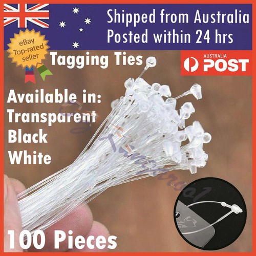 5" Tagging Ties Snap Lock Pin Clothing Loop Tag Lines Label Tie ...