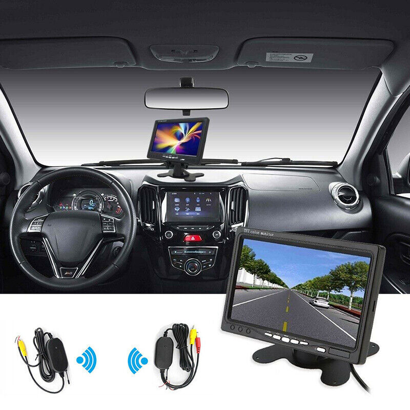 800 * 480P Wireless Night Vision Rear View LCD Monitor 7" Car Reversing ...