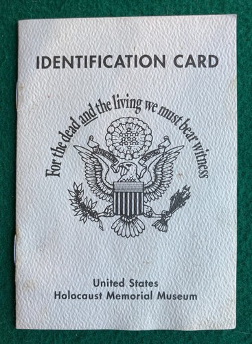 United States Holocaust Memorial Museum Identification Card Maria Katz ...