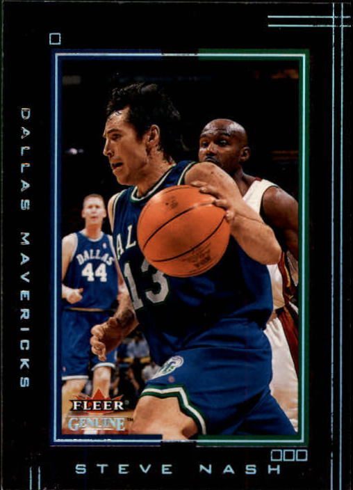 2001-02 Fleer Genuine Dallas Mavericks Basketball Card #13 Steve Nash ...