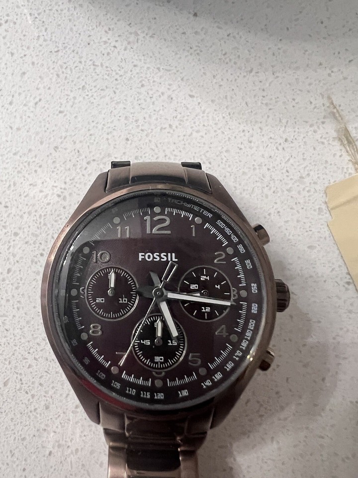 Fossil Flight Chronograph Stainless Steel Womens Watch With Tag And Box ...