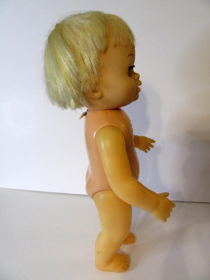 Vintage Mattel 60s Tiny Chatty Cathy Baby Sister or Brother? Doll Pull ...