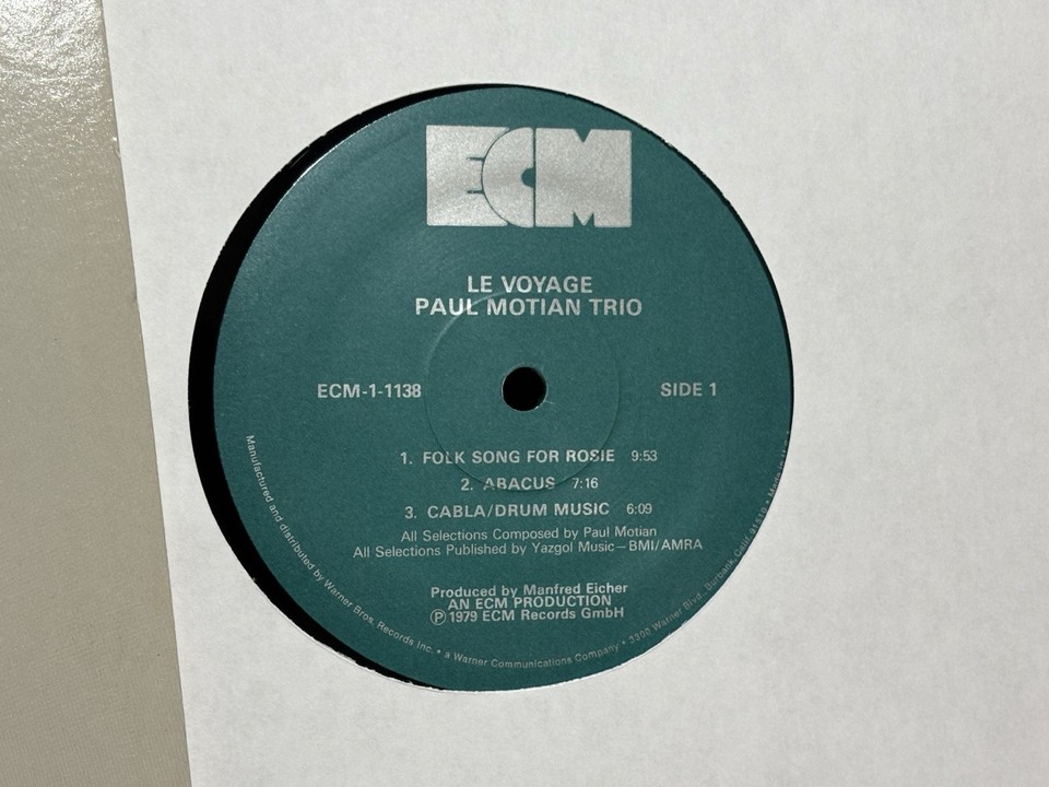 PAUL MOTIAN TRIO "Le Voyage" 1979 ECM LP (14500 feedback/EX/fast ship ...