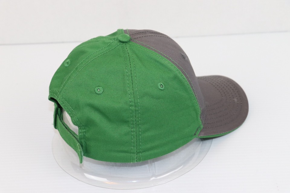 John Deere Hat StrapBack Baseball Cap Gray Green Logo Embroidered ...