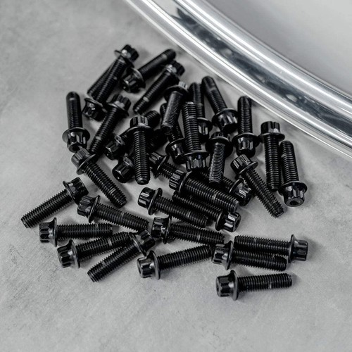 140x M7 24mm Black 2PC 3PC Split Rim Assembly Bolts BBS RM LM OZ RH ...