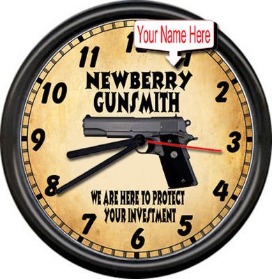 Personalized Custom Gunsmith Firearms Pistol Gun Shop Sales Retro Wall ...