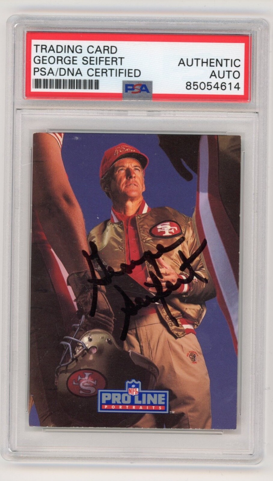 1991 Pro Set George Seifert Card #176 Signed PSA DNA Autographed Auto ...